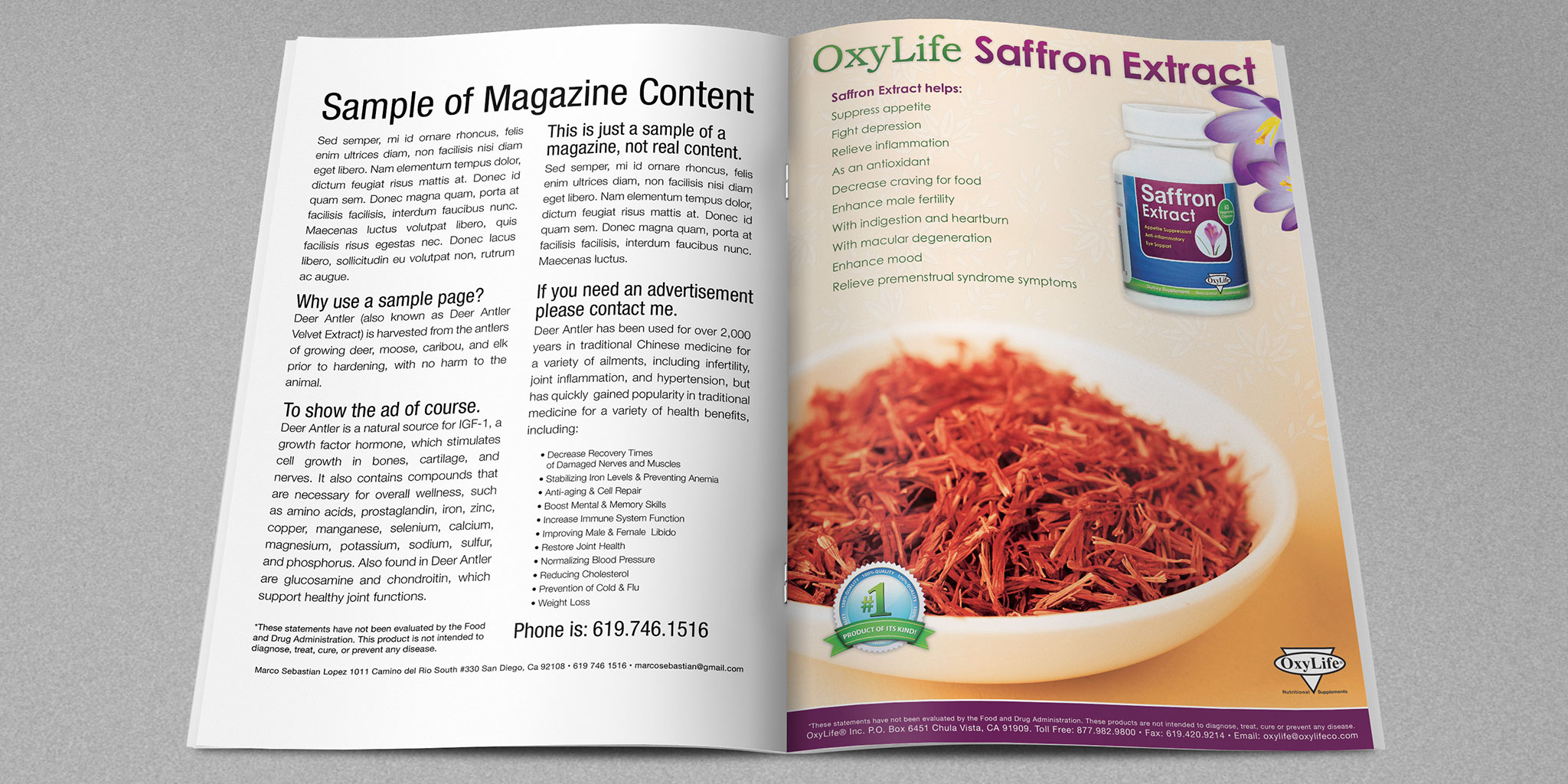 Saffron Extract Ad Campaign - Marco Sebastian Lopez – User Experience ...